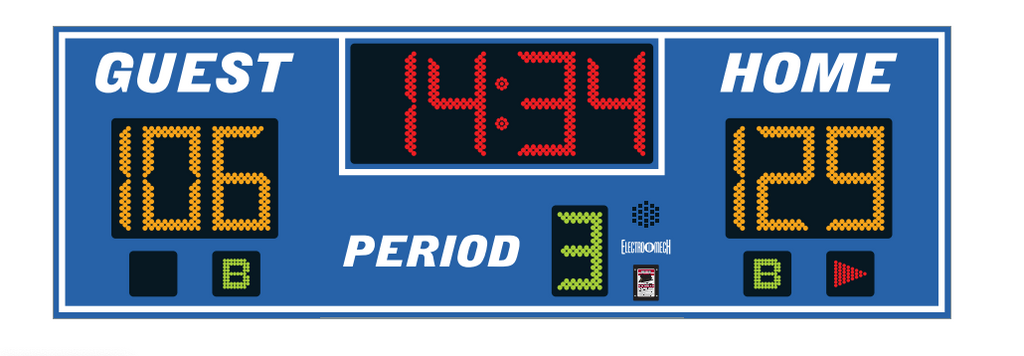 (LX2350) - Indoor Basketball Scoreboard (includes control console ...